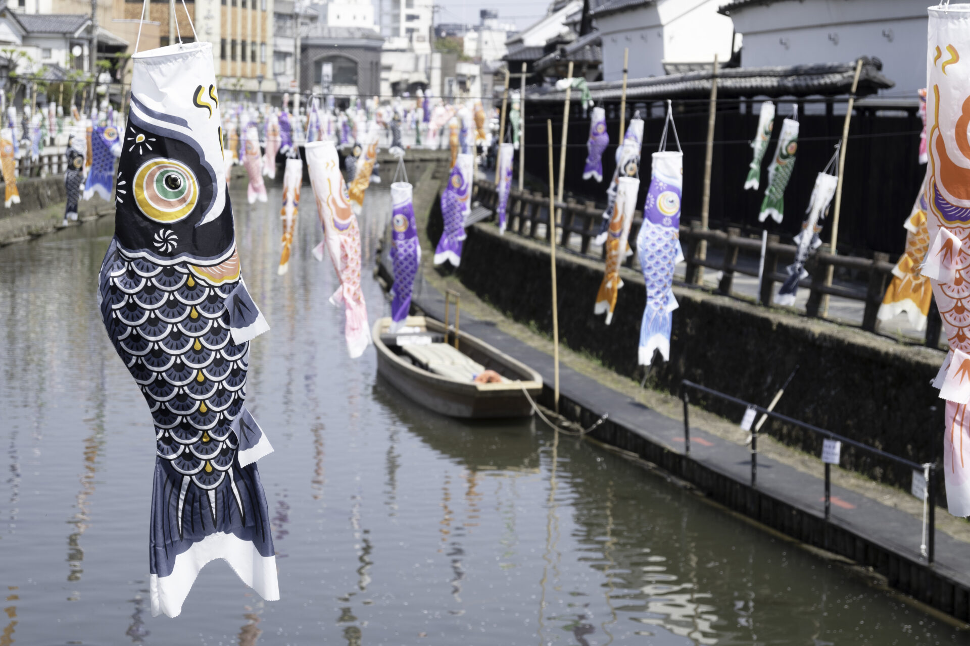 A school of flying carp streamers - japan.memories360